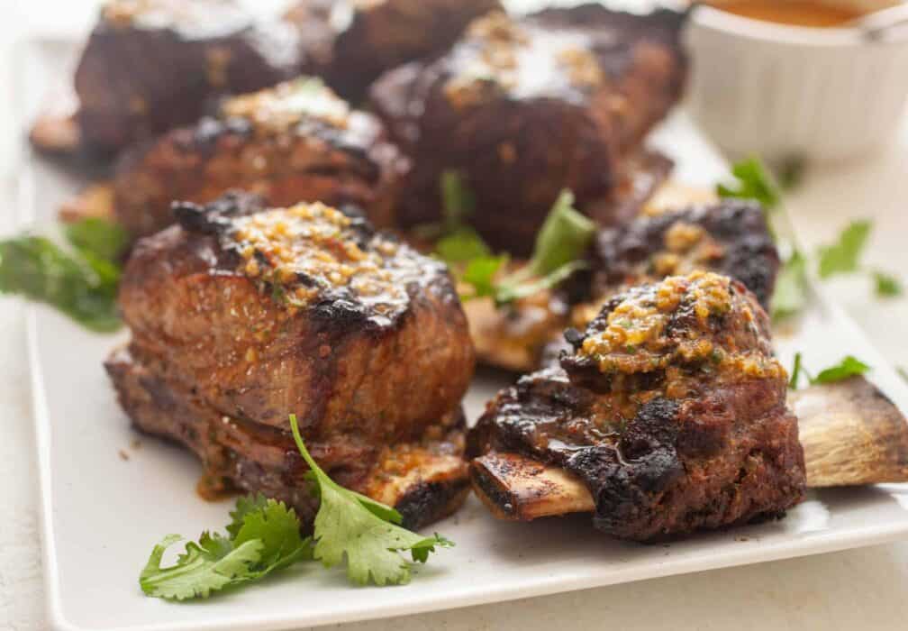 Grilled Short Ribs with Chimichurri Sauce ~ Crunch Time Kitchen
