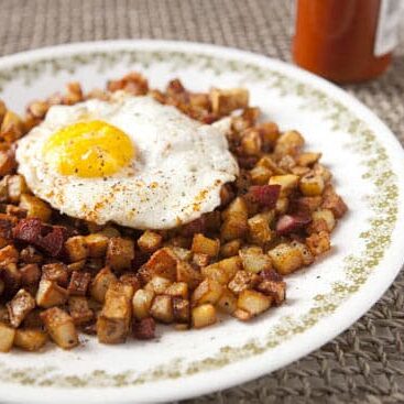 Hot Dog Hash Breakfast Recipe from Crunch Time Kitchen
