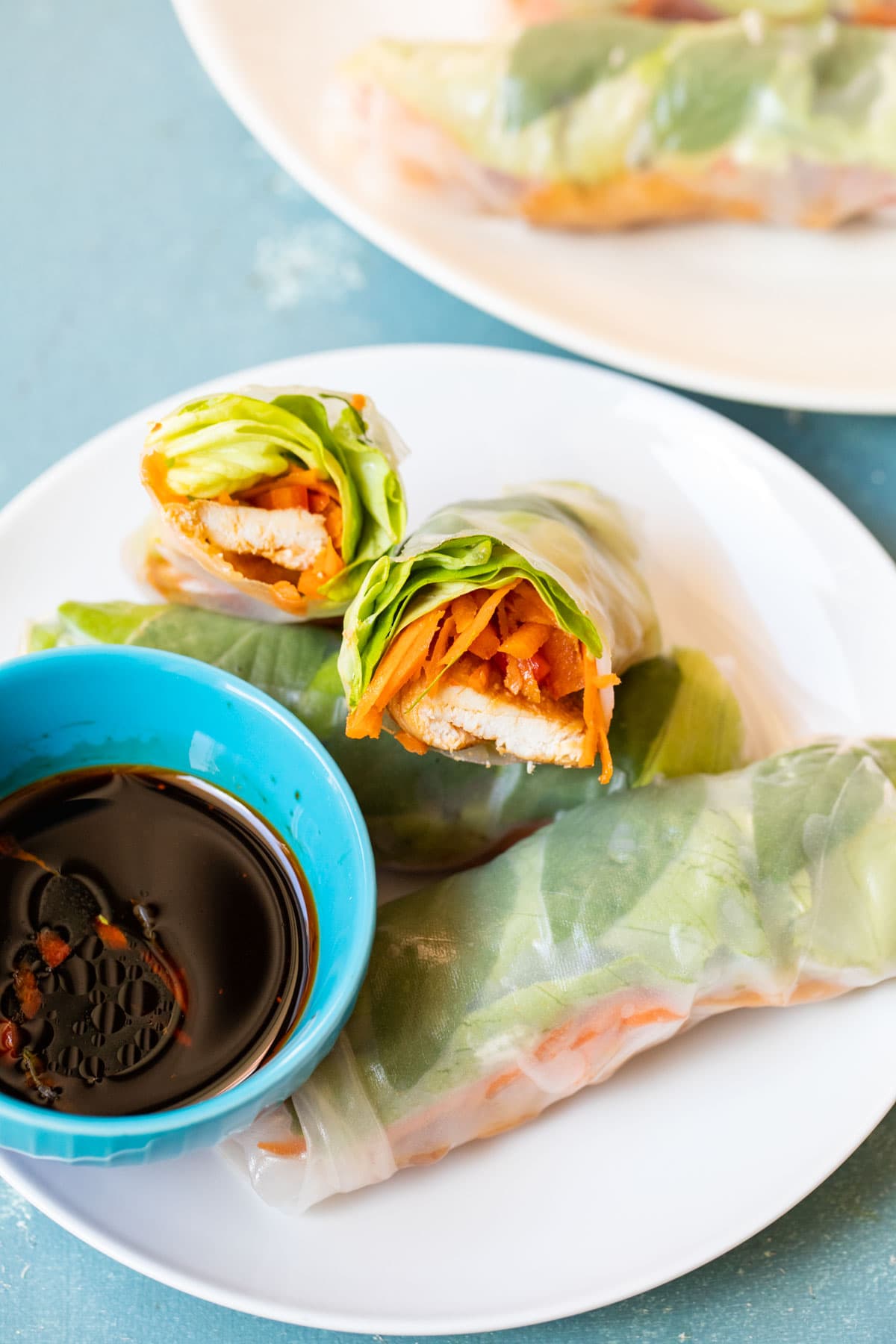Sriracha Chicken Spring Rolls - Spicy/Healthy ~ Crunch Time Kitchen