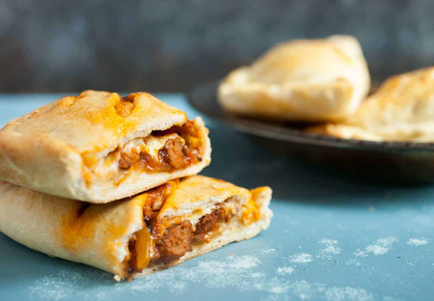 Sausage Pepper Hot Pockets Recipe - Freezes great ~ Crunch Time Kitchen