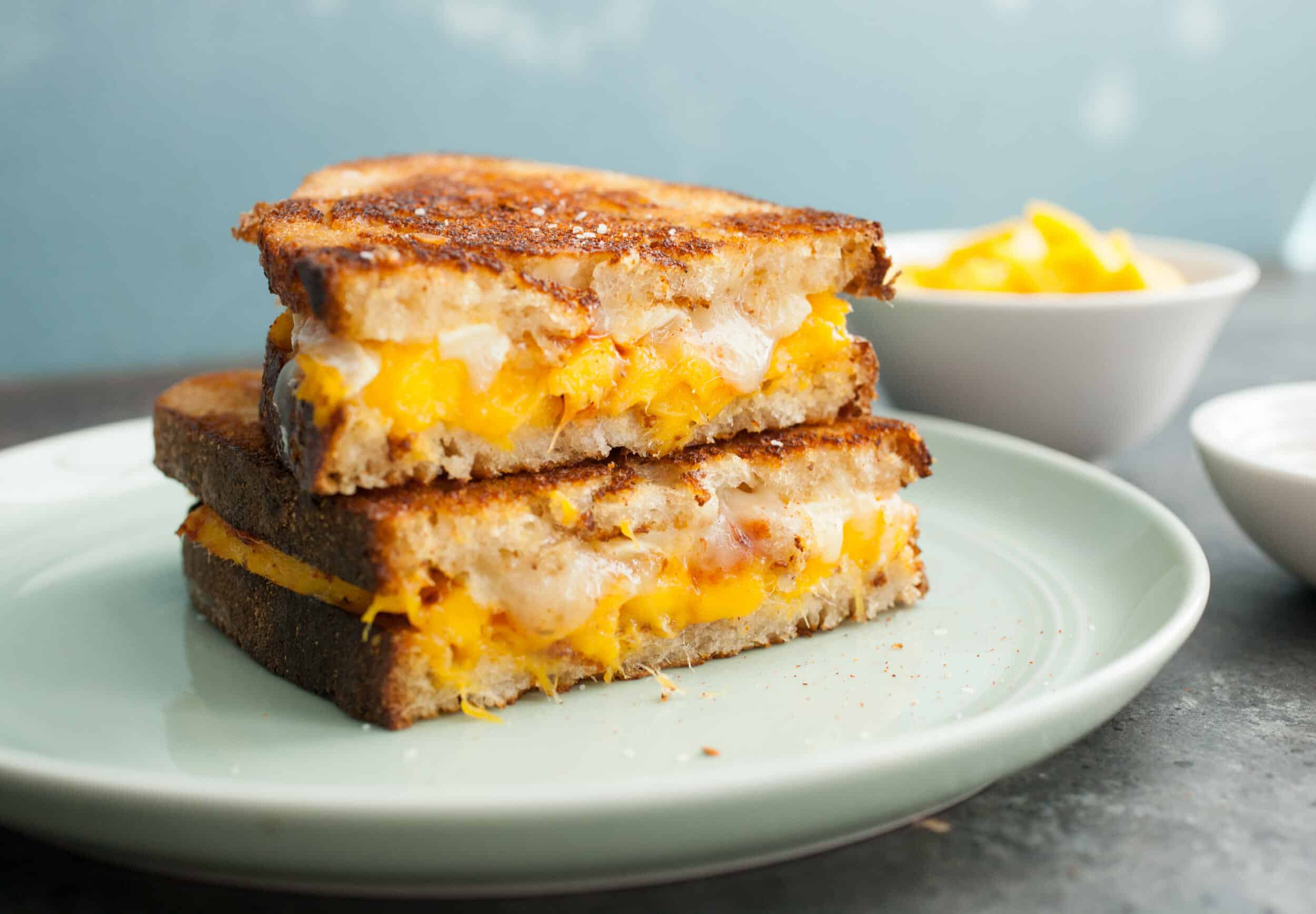 Brie Grilled Cheese Sandwich with Chili Mango Filling
