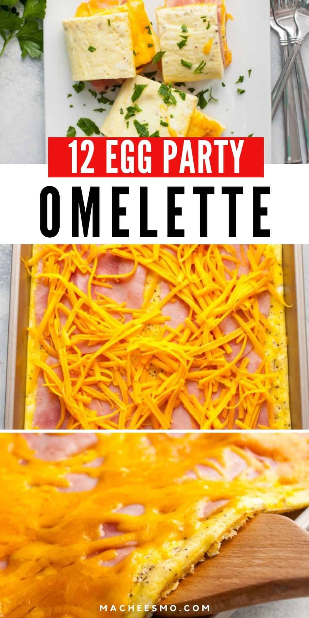 Sheet Pan Party Omelet with Ham and Cheese