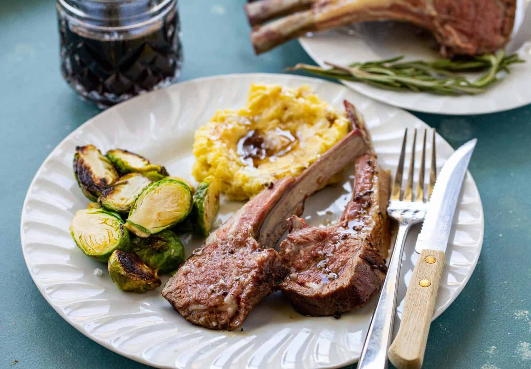 Sous Vide Rack of Lamb Recipe with butter and Herbs ~ Crunch Time Kitchen