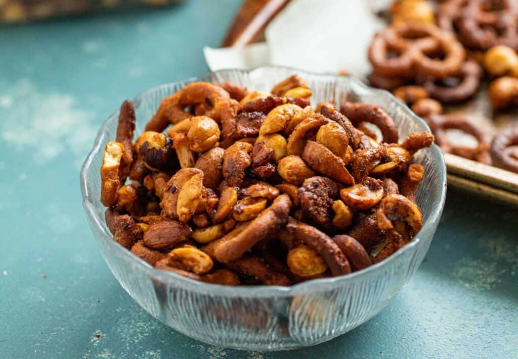 Honey Chili Snack Mix Recipe - Easy Snack Mix ~ Crunch Time Kitchen