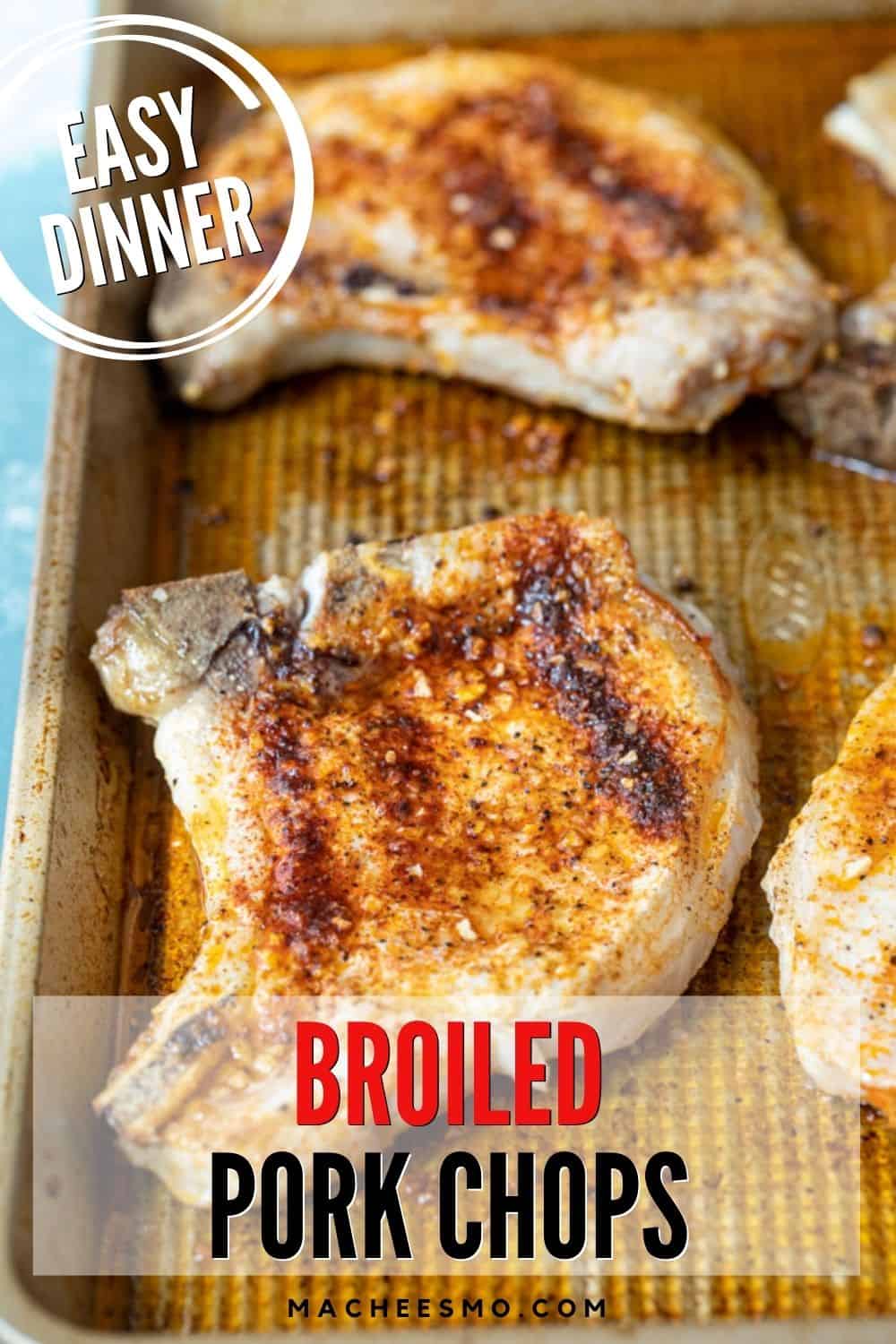 Easy Broiled Pork Chops - 10 minute dinner ~ Crunch Time Kitchen