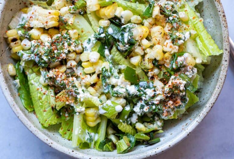 Spicy Corn Salad with Buttermilk Cotija Dressing ~ Crunch Time Kitchen