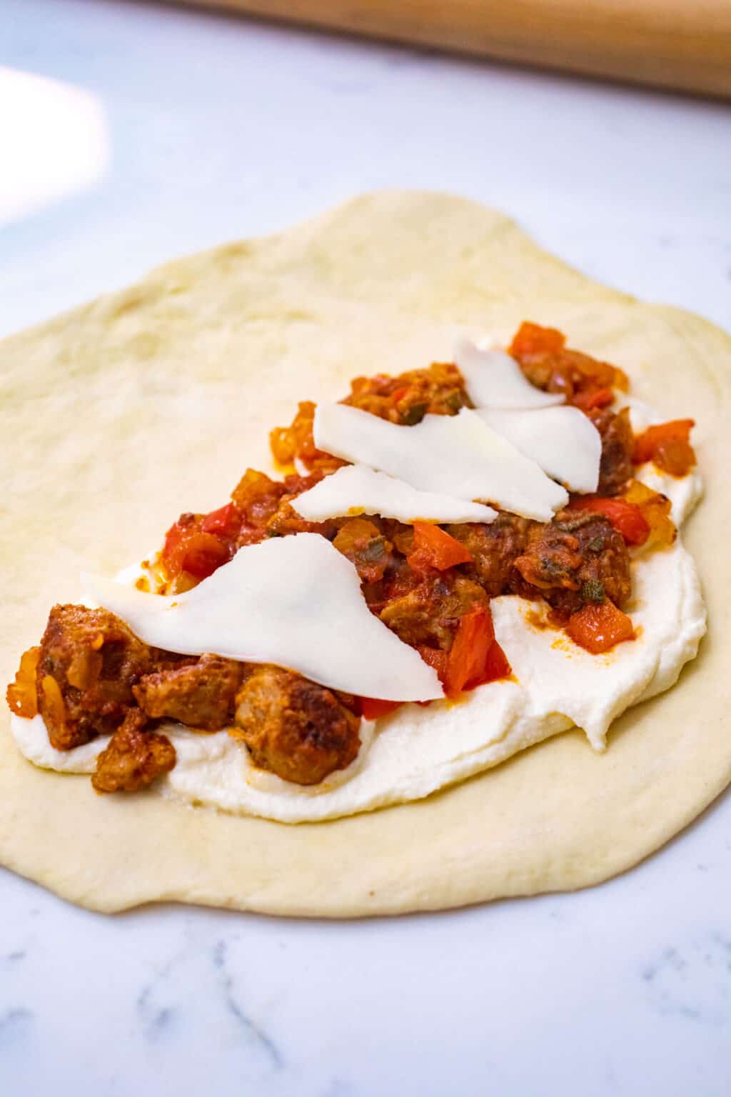 Turkey Sausage Calzones with Ricotta and Peppers ~ Crunch Time Kitchen