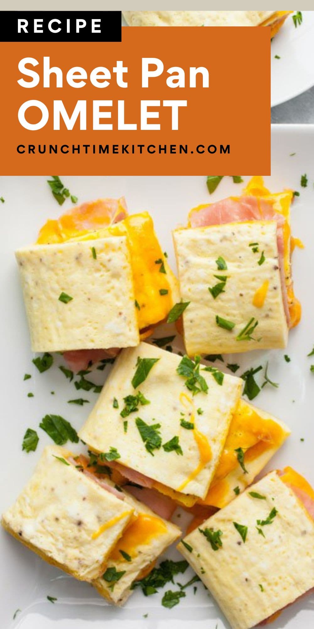 Sheet Pan Party Omelet with Ham and Cheese
