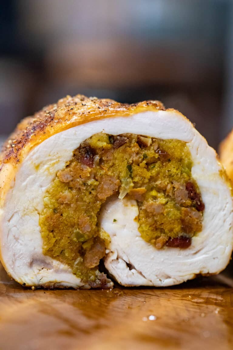 Turkey Rollatini with Sausage Stuffing ~ Crunch Time Kitchen
