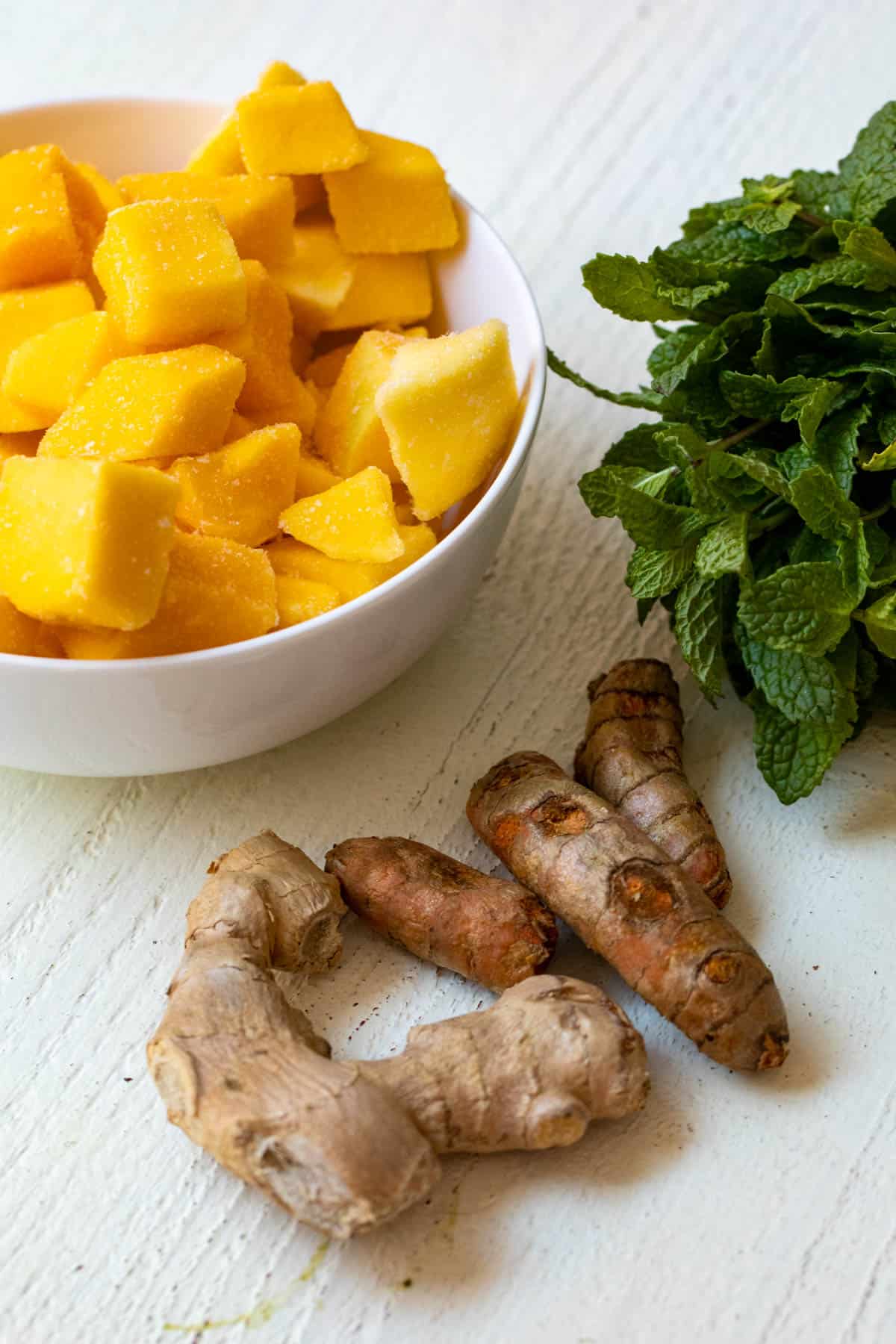 Mango Turmeric Smoothie with Fresh Ginger ~ Crunch Time Kitchen