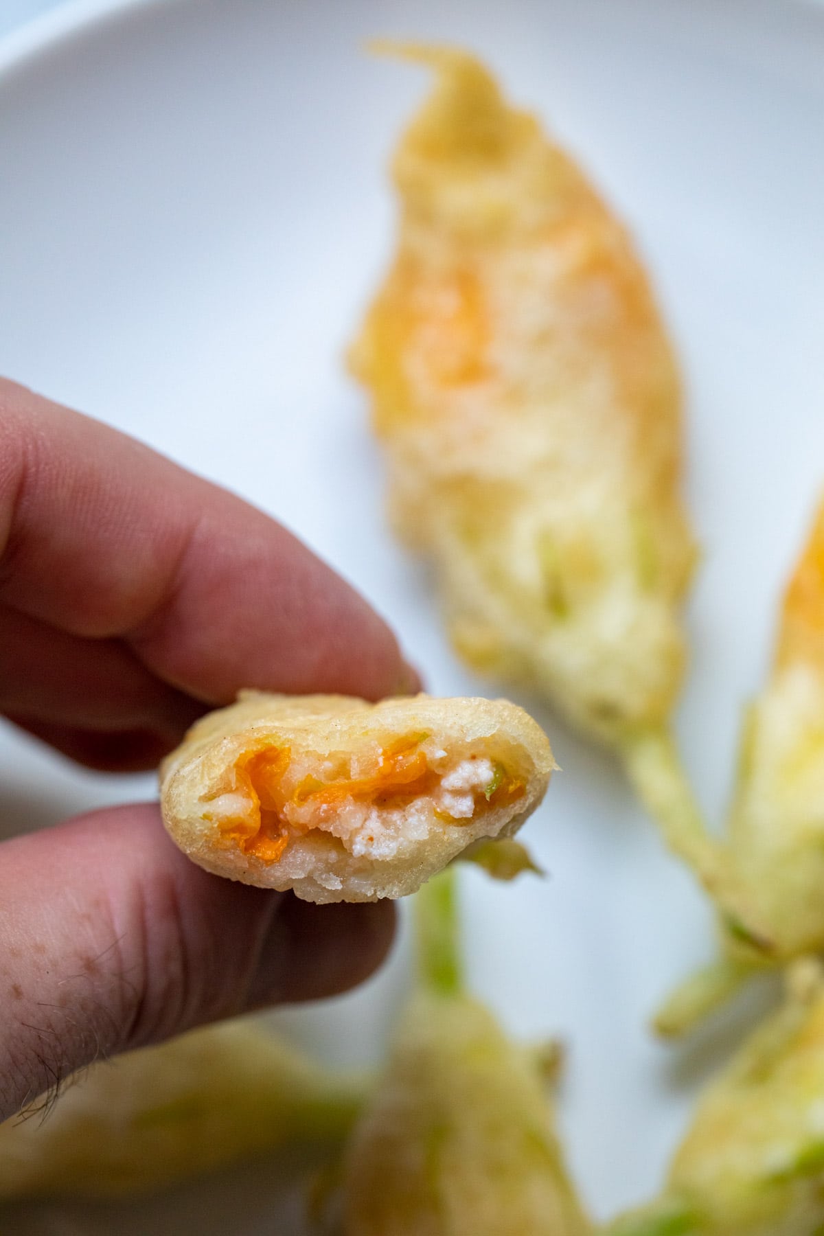 Tempura Squash Blossoms - Ricotta Stuffed ~ Crunch Time Kitchen