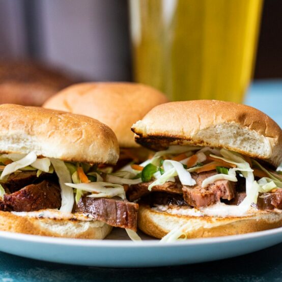 Flank Steak Sliders with Jalapeno Slaw ~ Crunch Time Kitchen